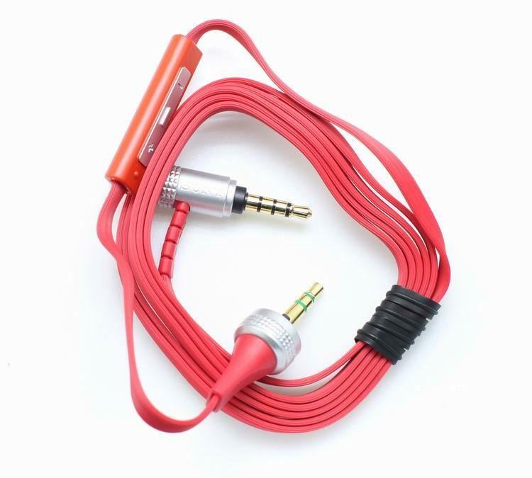 RED AUX Audio Remote Mic Volume Control Cable For Sony MDR-X10 XB920 H ...