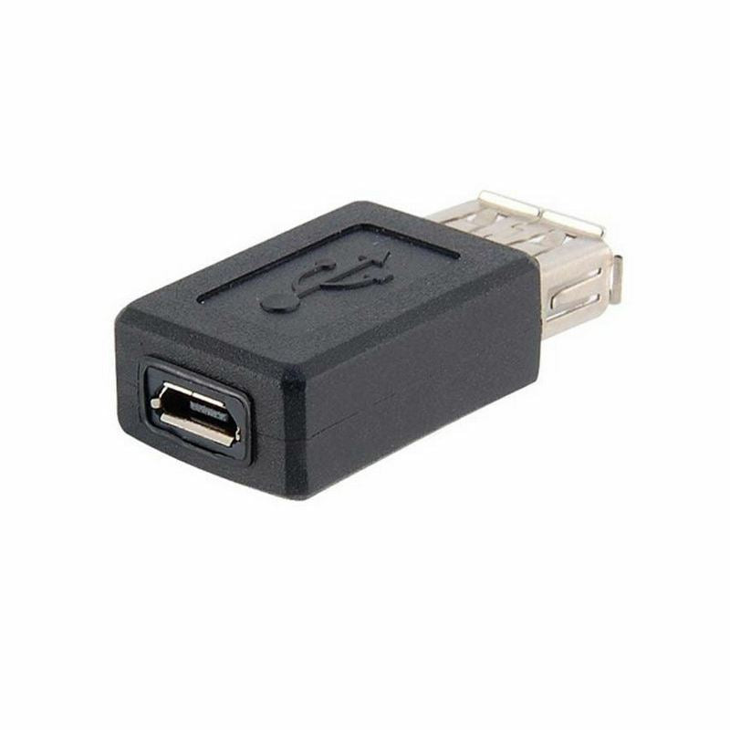 USB 2.0 A Female to Micro USB B 5 Pin Female Data Adapter Convertor Co ...