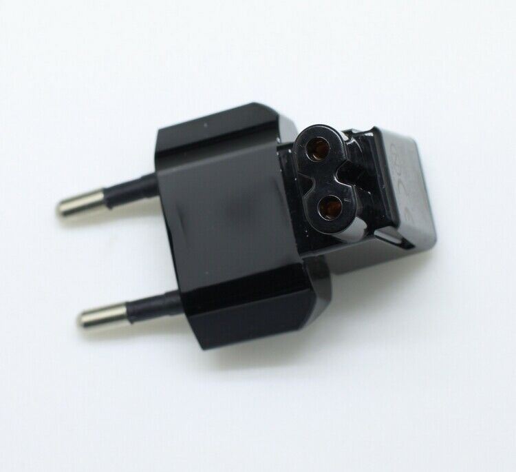 2 Pin Right Angle AC power Plug adapter to Female Connector IEC 320 C7 ...