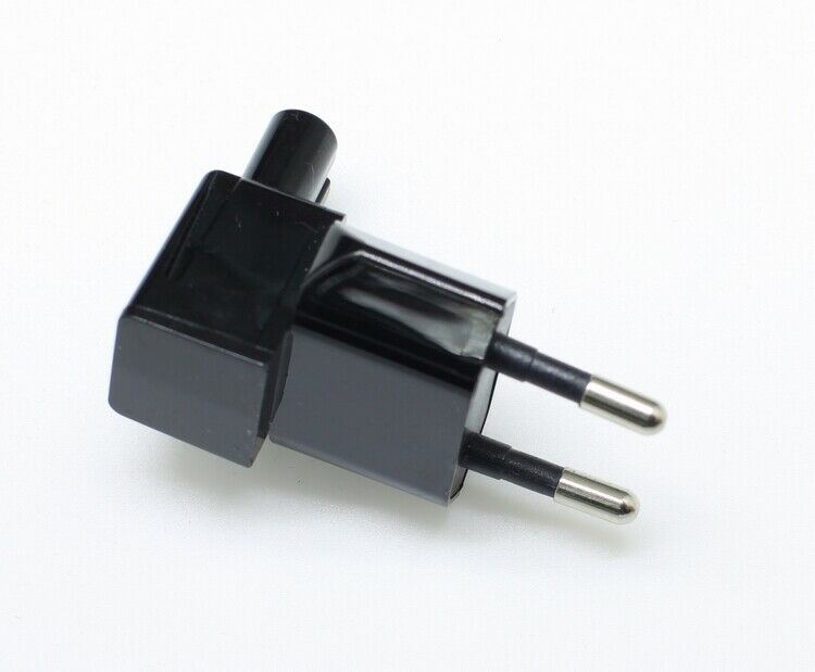 2 Pin Right Angle AC power Plug adapter to Female Connector IEC 320 C7 ...