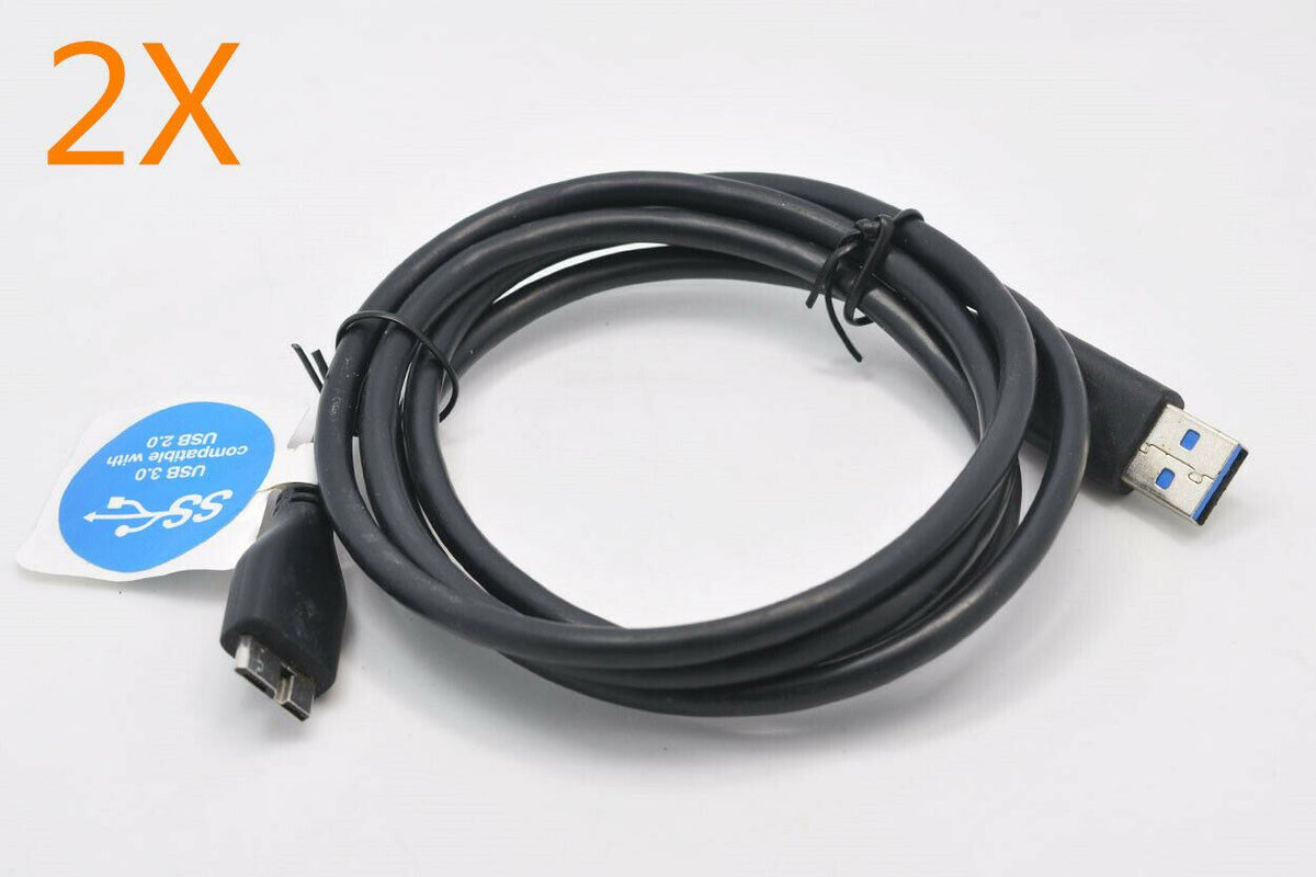 2X 4ft WD USB 3.0 Data TRANSFER Cable For WD My Passport seagate expan ...