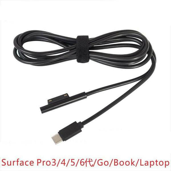 Surface Pro Charger USB C To DC 15V Cable - 65W PD Compatible Charge ...