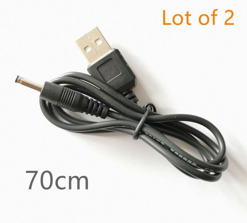 USB to 3.5mm x 1.35mm Barrel Connector 5V DC Power Cable Cord Jack Mal ...